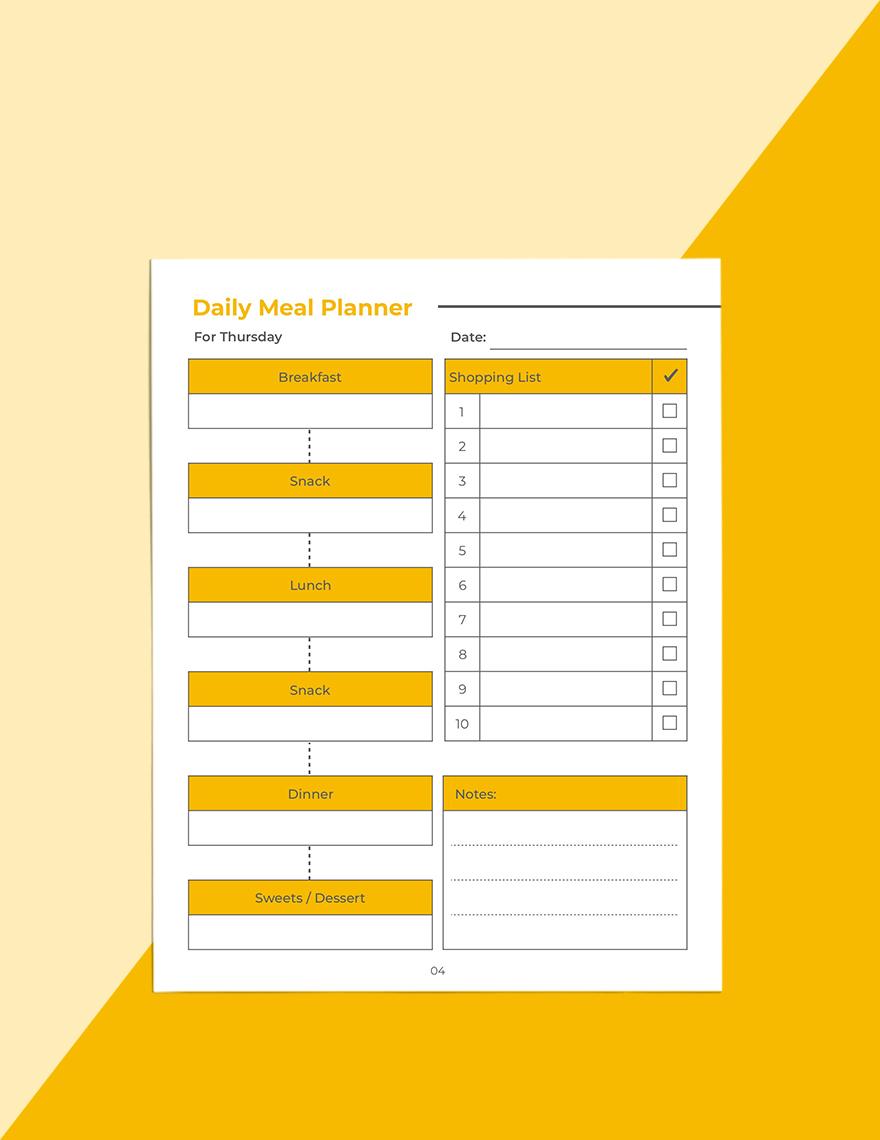 Weekly Menu Planner Template - Download in Word, Google Docs, PDF ...