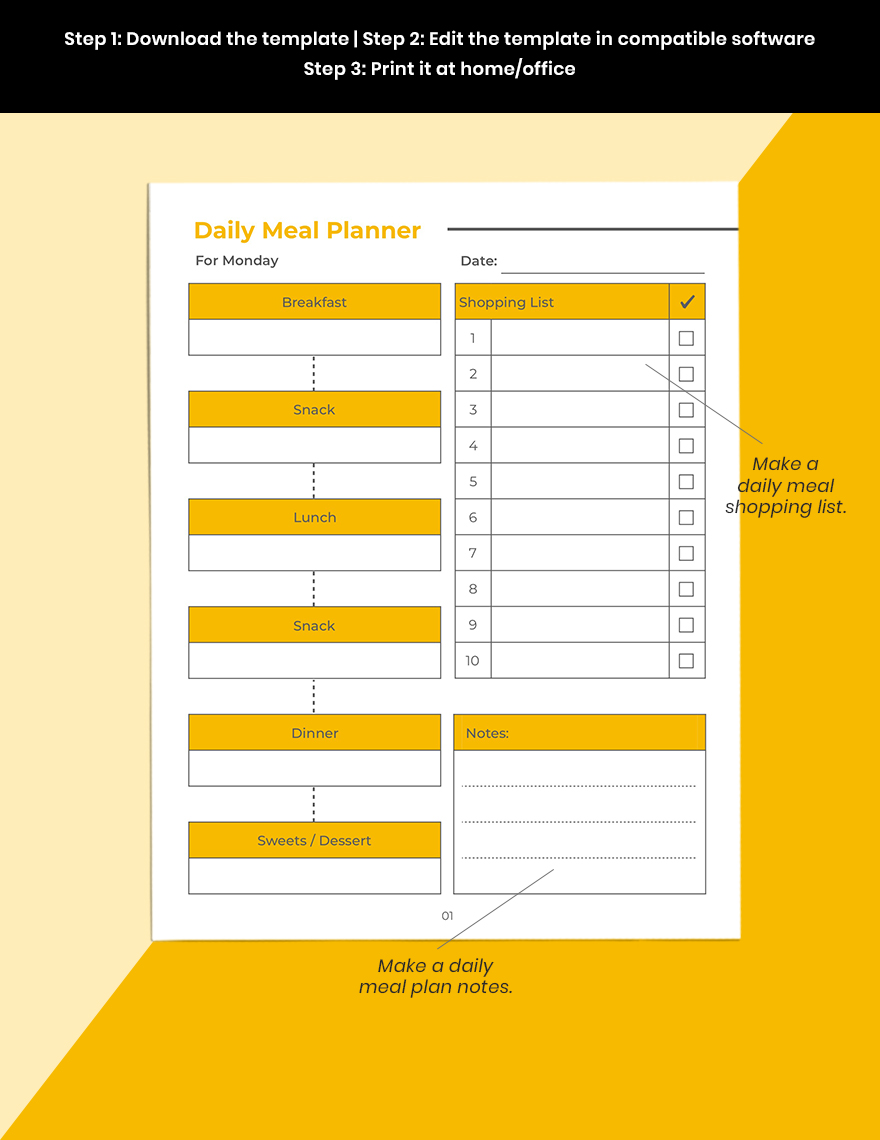 Weekly Menu Planner Template - Download in Word, Google Docs, PDF ...