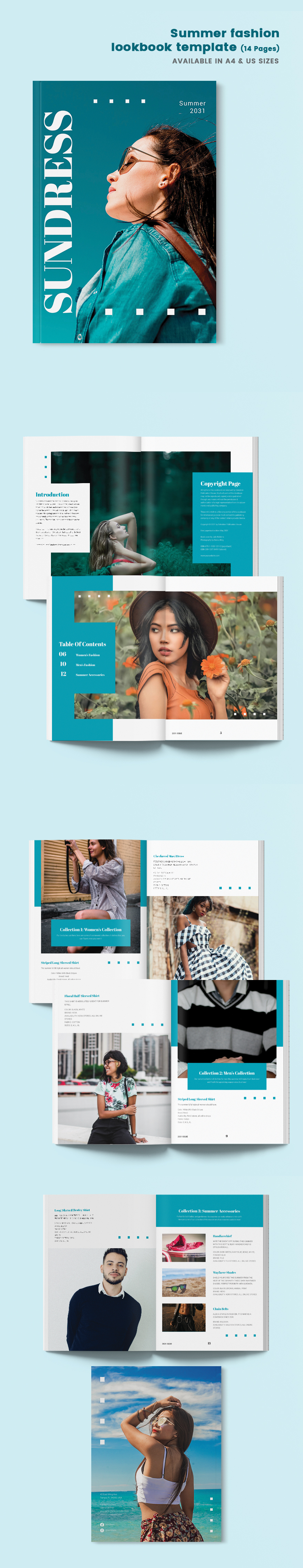 Fashion Company Profile Lookbook Template - InDesign, Word, Apple Pages ...