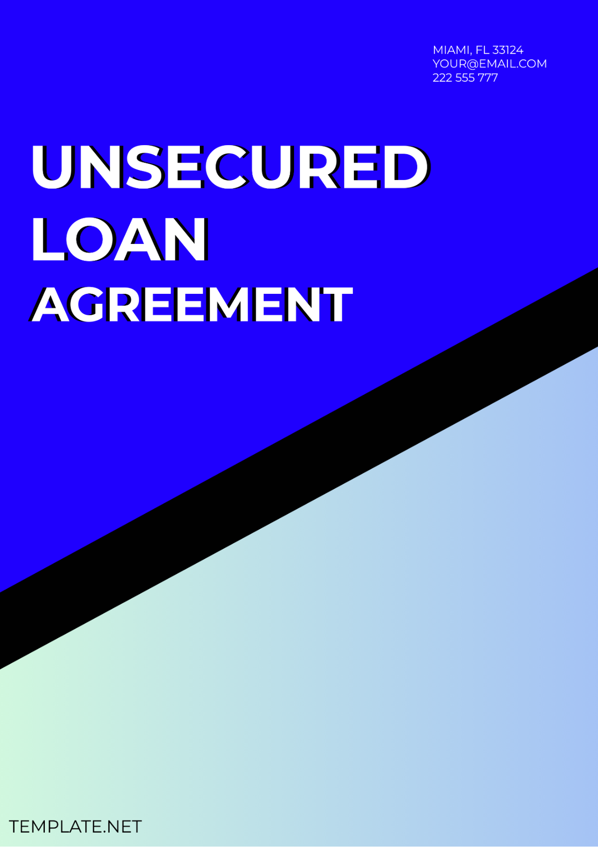 Unsecured Loan Agreement Template - Edit Online & Download Example ...