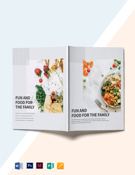 Family Recipe Cookbook Template InDesign Word Apple Pages PSD 