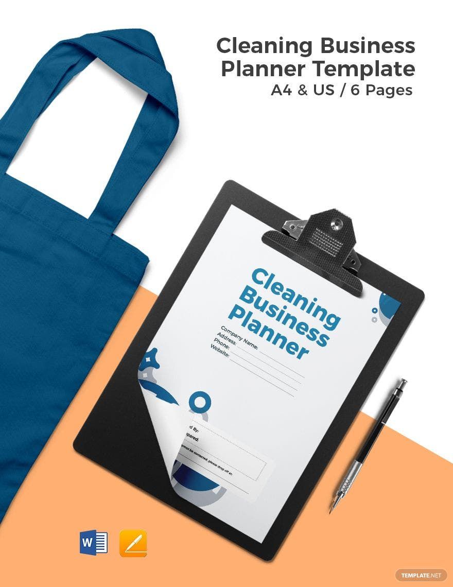 Cleaning Business Planner Template Google Docs Word Apple Pages 