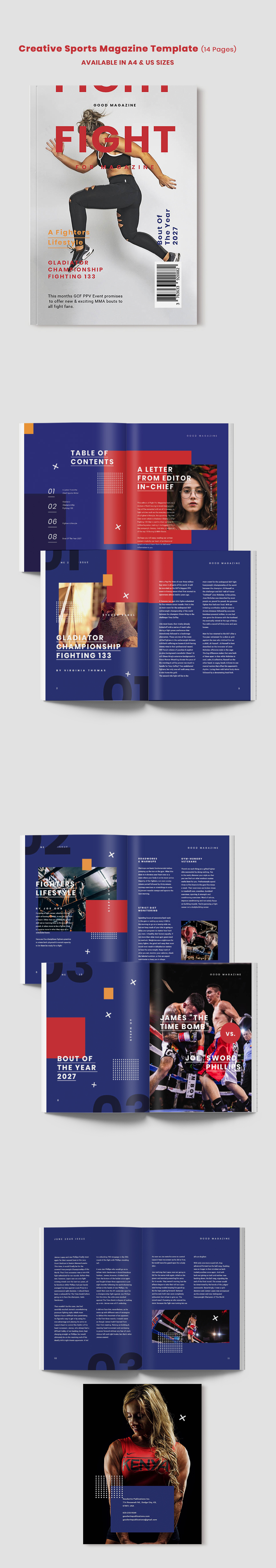 Sports Magazine Cover Template - Illustrator, InDesign, Word, Apple ...