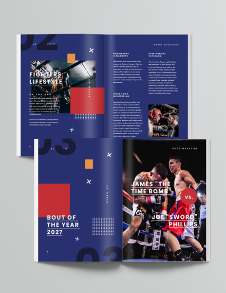 Creative Sports Magazine Template - InDesign, Word, Apple Pages ...