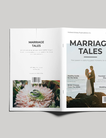 Printable Wedding Magazine Template - InDesign, Word, Apple Pages ...