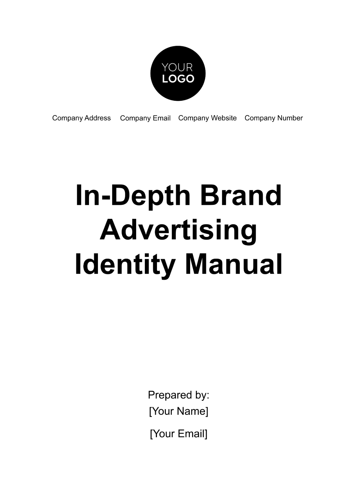 In-Depth Brand Advertising Identity Manual Template - Edit Online ...