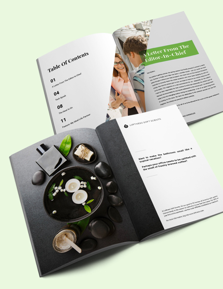 Simple School Magazine Template - InDesign, Word, Apple Pages ...