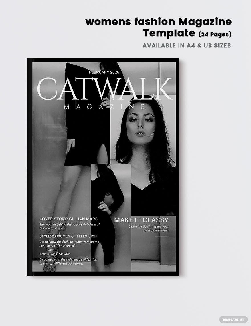 Women s Fashion Magazine Template Download In Word Apple Pages 