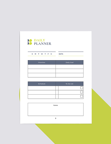 Sample Business Planner Template - Word, Apple Pages | Template.net