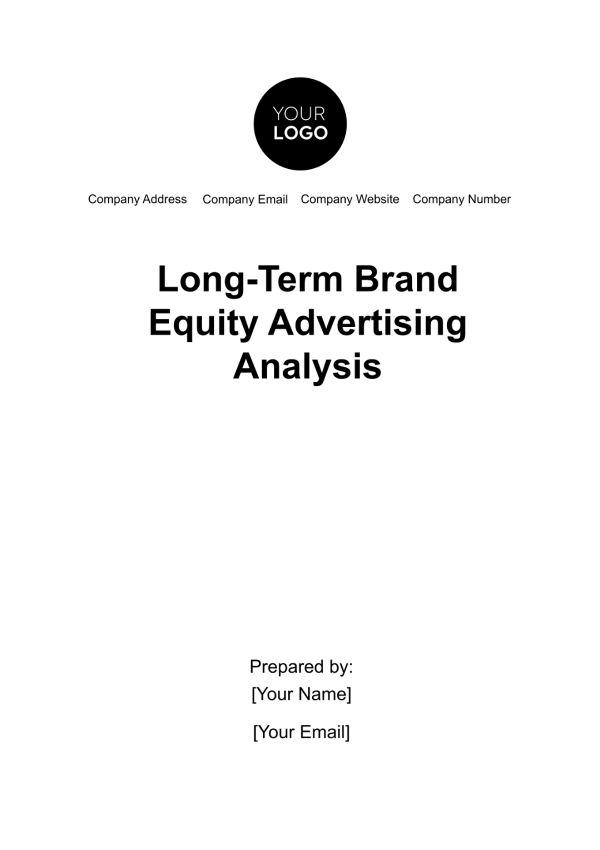 Long-Term Brand Equity Advertising Analysis Template - Edit Online ...