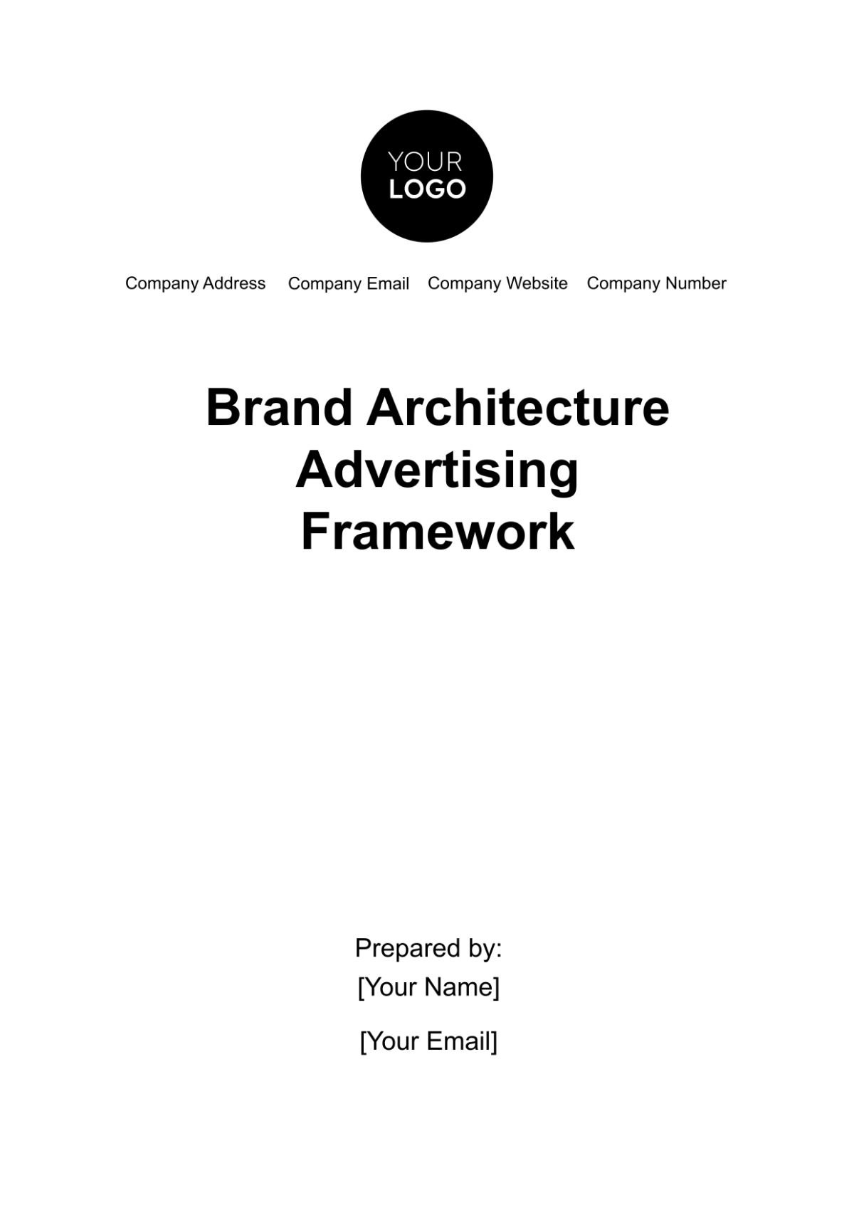 Brand Architecture Advertising Framework Template - Edit Online ...