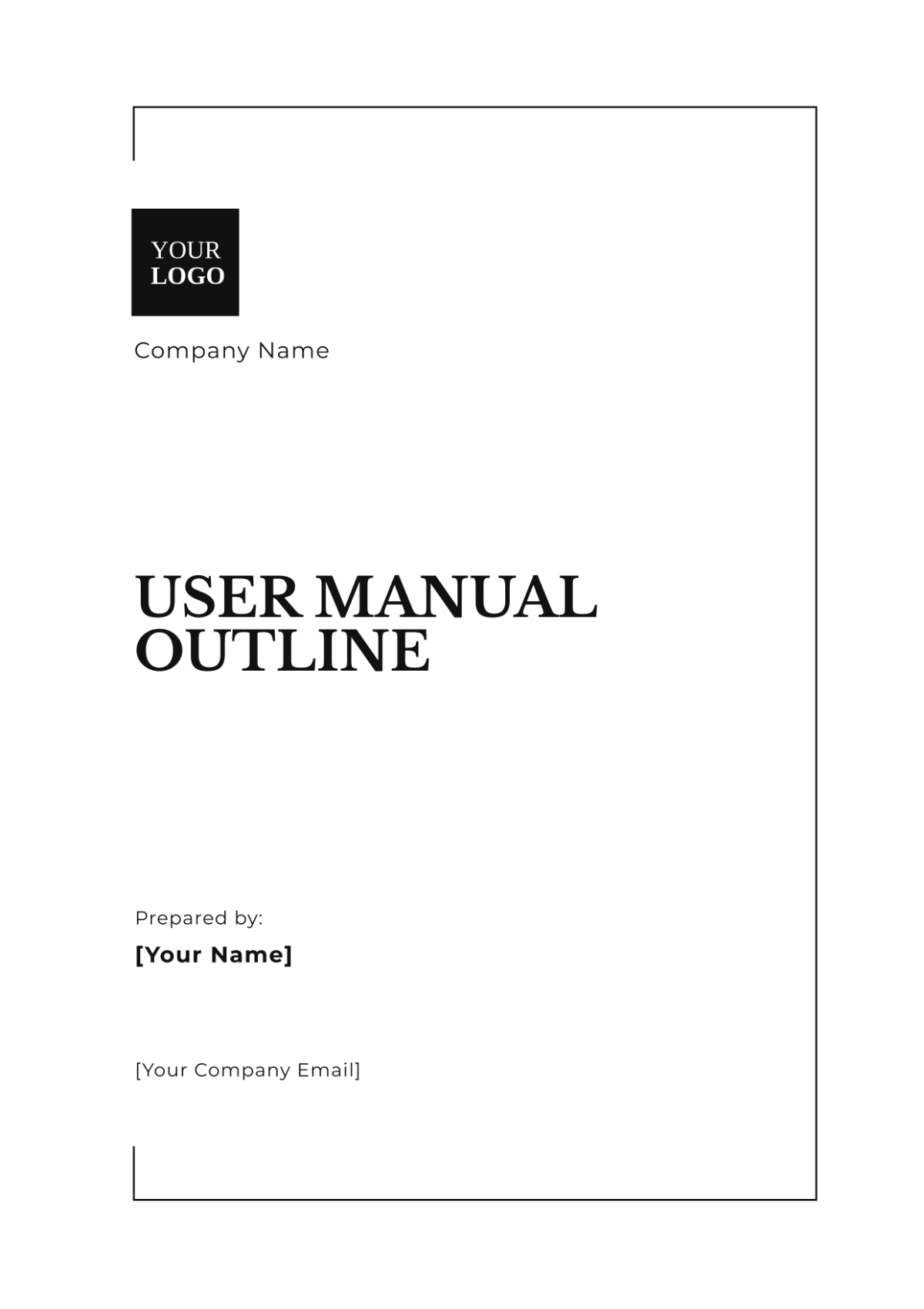 User Manual Outline Template - Edit Online & Download Example ...