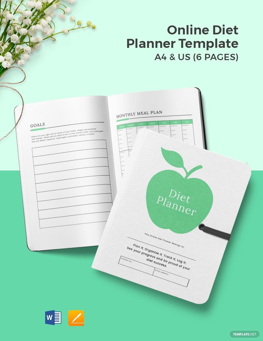Online Diet Planner Template Download In Word PDF Apple Pages 