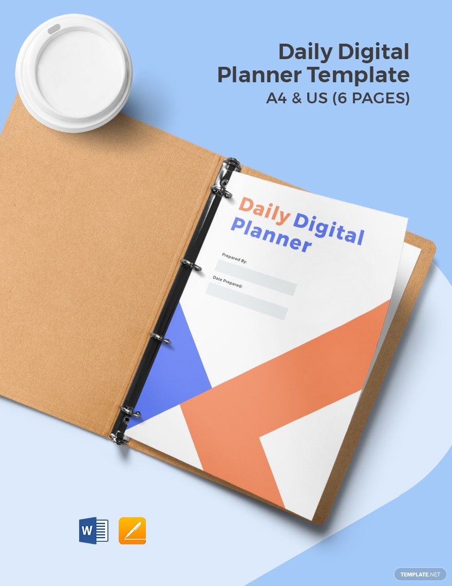 Daily Digital Planner Template Download In Word Google Docs PDF 