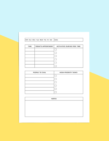Simple Schedule Planner Template - Word, Apple Pages | Template.net