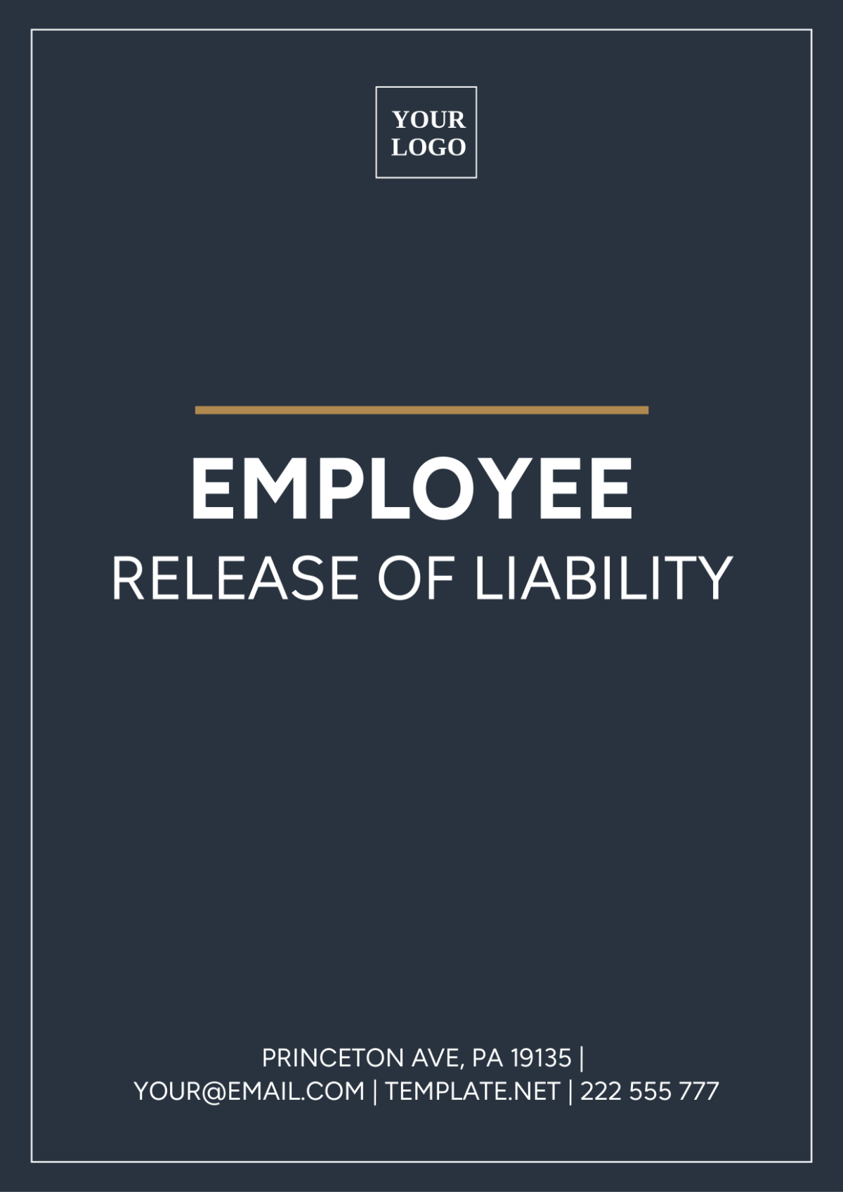 Employee Release Of Liability Template - Edit Online & Download Example ...