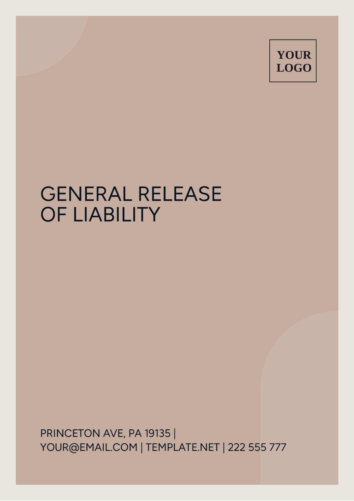 Free General Release of Liability Template to Edit Online