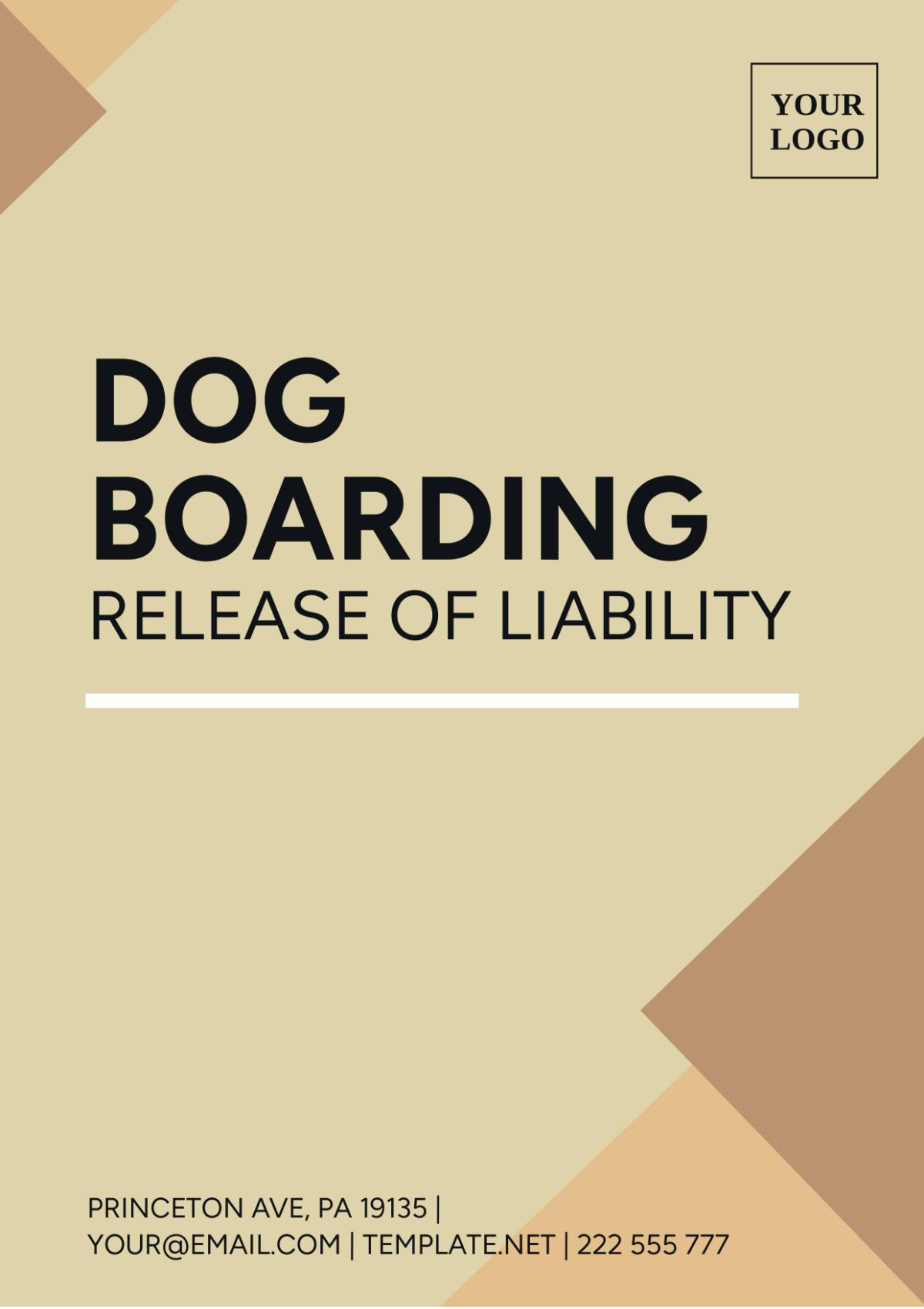 Dog Boarding Release Of Liability Template - Edit Online & Download ...