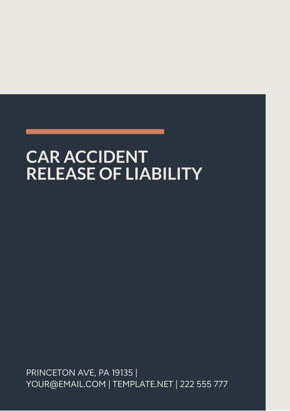 Free Car Accident Release of Liability Template to Edit Online