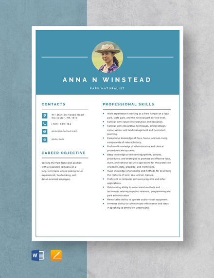 Park Ranger Resume