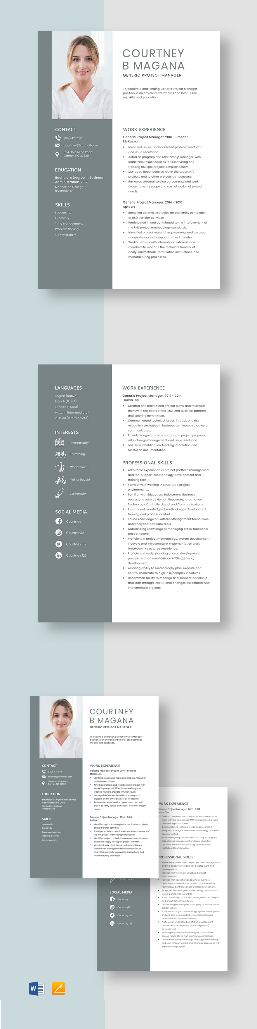 Free Generic Resume Template - InDesign | Template.net