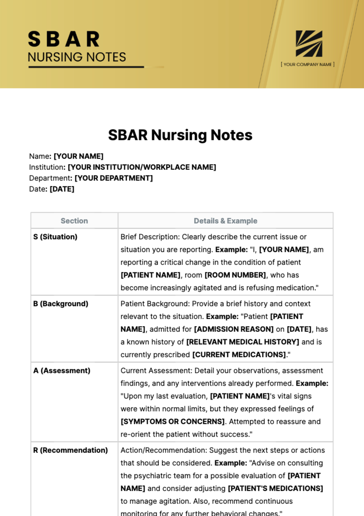 Free Handover Note Templates Editable And Printable