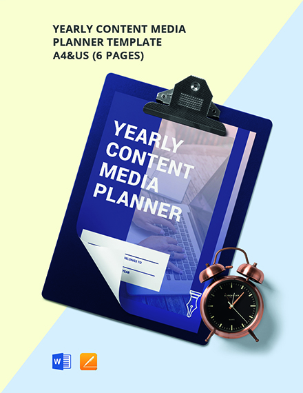 Yearly Content Media Planner Template