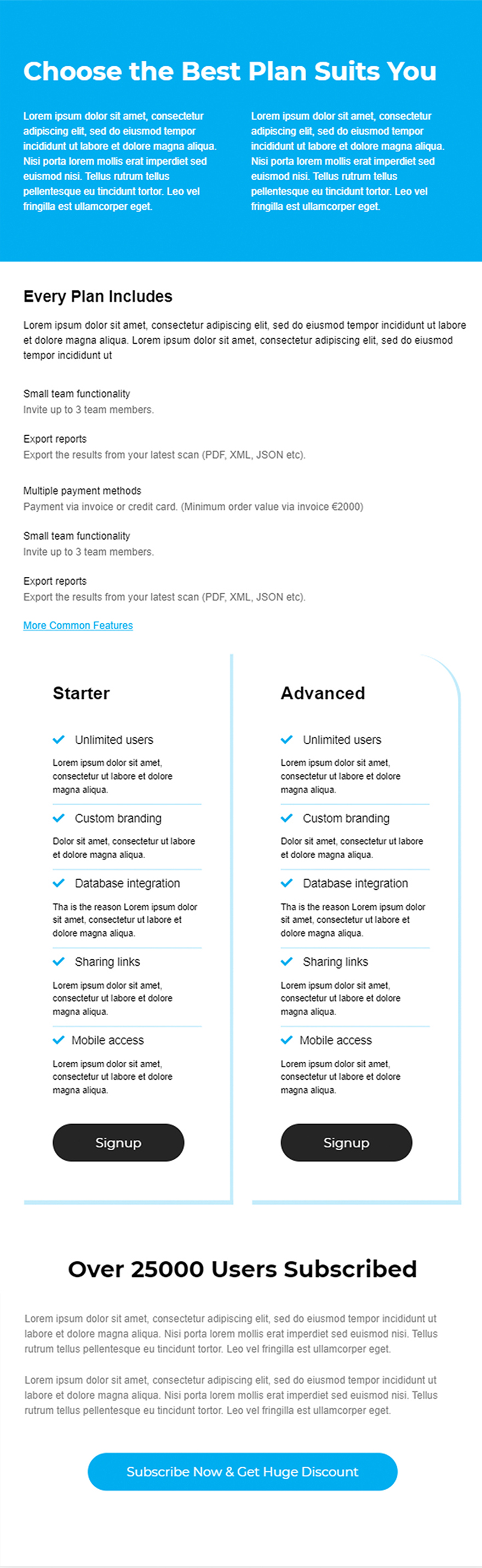 Free Advanced Pricing Page Template - HTML5, PSD | Template.net