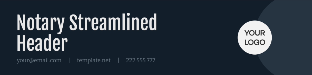 Notary Streamlined Header Template - Edit Online & Download Example ...