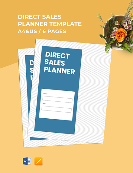 Sales Planner Template - Illustrator, PSD | Template.net