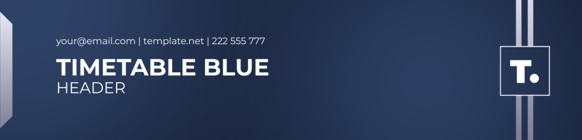 Timetable Blue Header Template - Edit Online & Download Example ...
