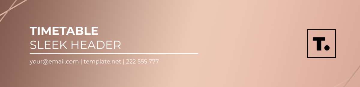 Timetable Sleek Header Template - Edit Online & Download Example ...