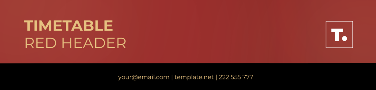 Timetable Red Header Template - Edit Online & Download Example ...