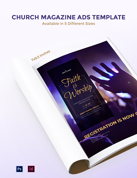 FREE Worship Church Magazine Ads Template - Word (DOC) | PSD | InDesign ...