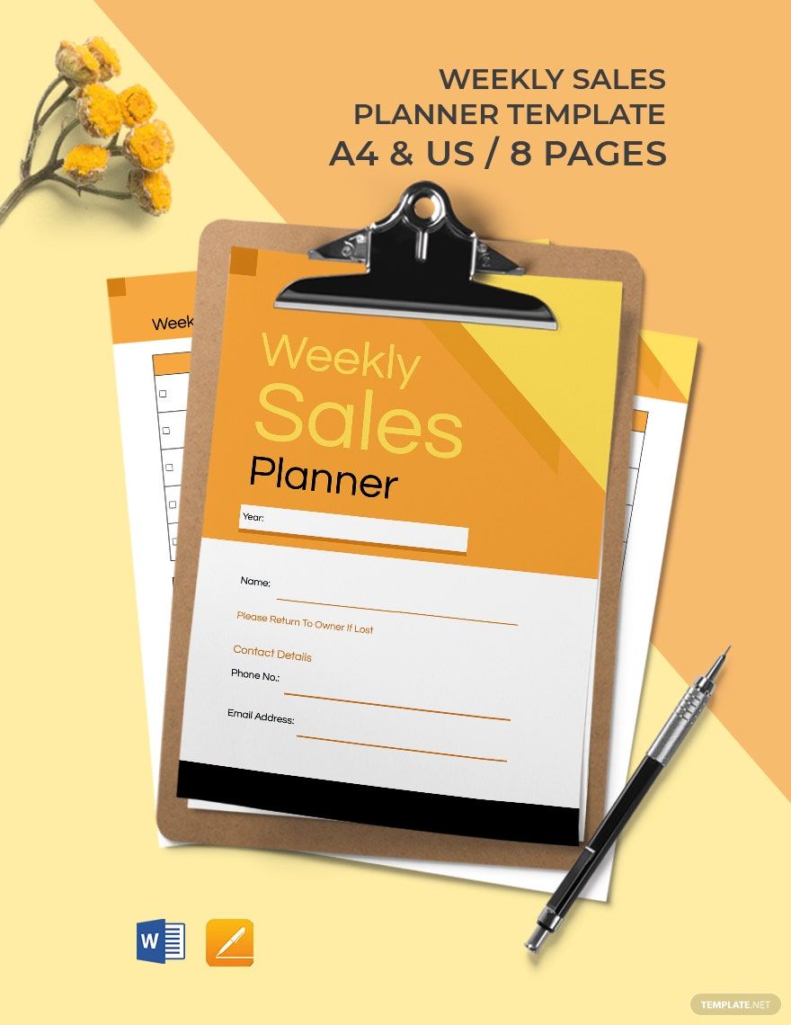 Weekly Planner Template - Illustrator, InDesign, PSD | Template.net