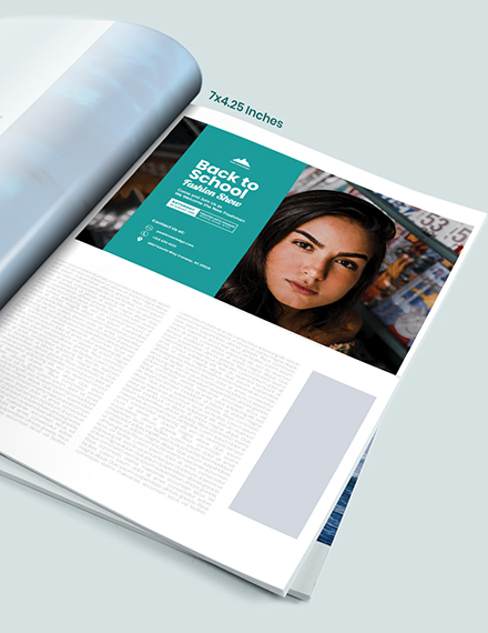 Fashion College Magazine Ads Template - InDesign, PSD | Template.net