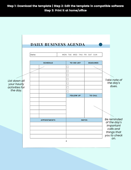 Free Simple Work Planner Template - Word, Apple Pages | Template.net