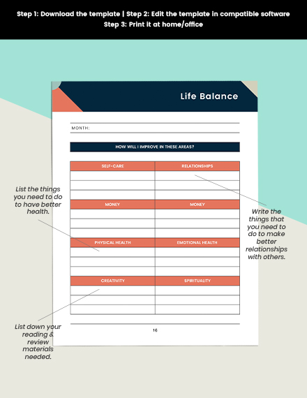 Printable Personal Planner Template - Word, Apple Pages | Template.net