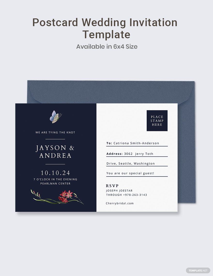 Postcard Fall Wedding Invitation Template Download In Word 