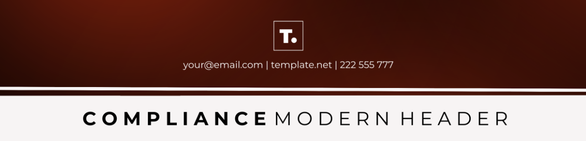 Compliance Modern Header Template - Edit Online & Download Example ...