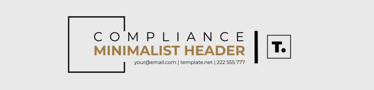 Compliance Minimalist Header Template - Edit Online & Download Example ...
