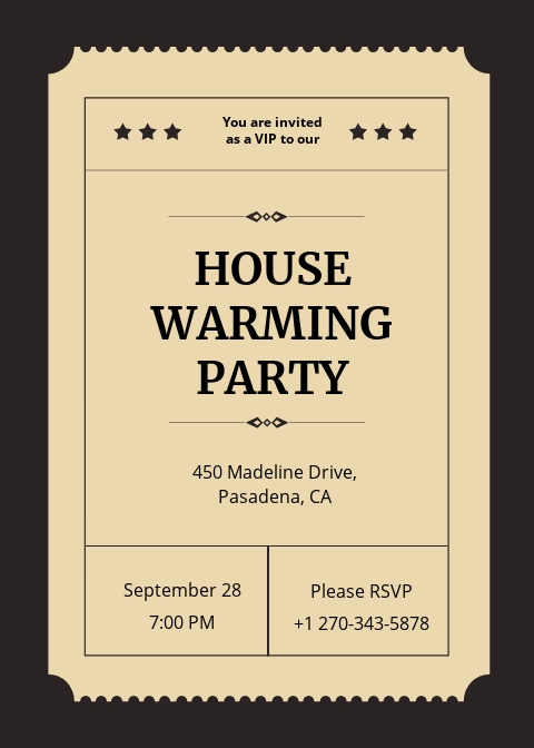 Free VIP Ticket Invitation Template