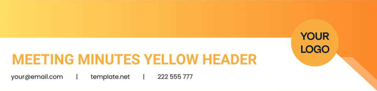 Meeting Minutes Yellow Header Template - Edit Online & Download Example ...