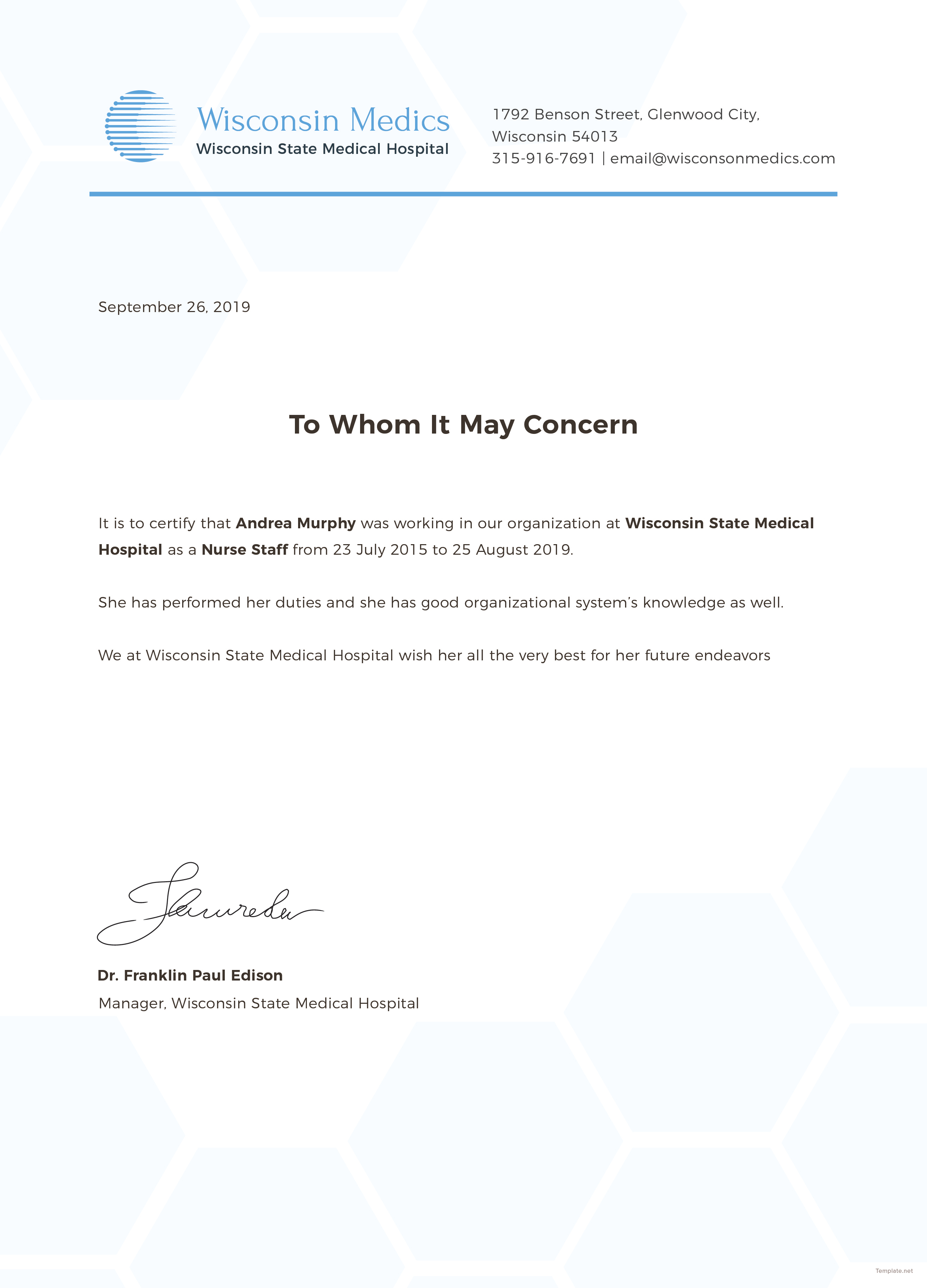 Experience Certificate Format For Staff Nurse Pdf Bxeemail