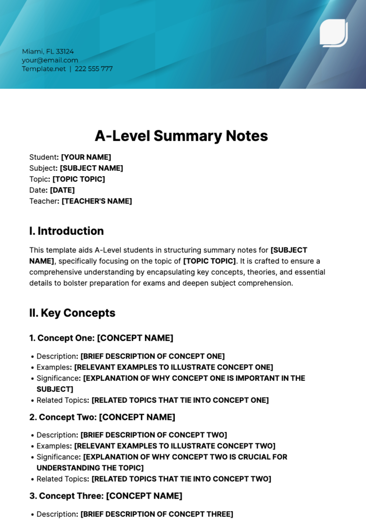 Free Summary Note Templates Editable And Printable Free Summary Note Templates Editable And Printable