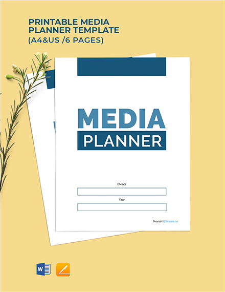 Printable Media Planner Template - Word, Apple Pages | Template.net