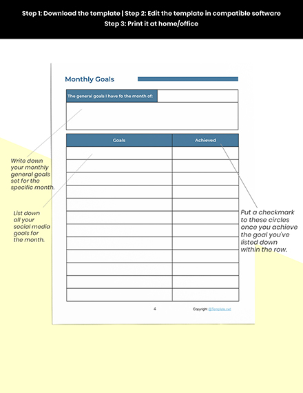 FREE Printable Social Media Planner Template - Word (DOC) | Apple (MAC ...