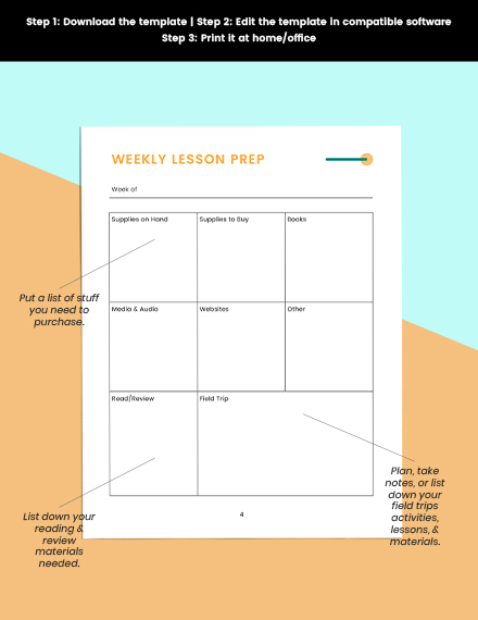 FREE Basic Education Planner Template - Word (DOC) | Apple (MAC) Pages