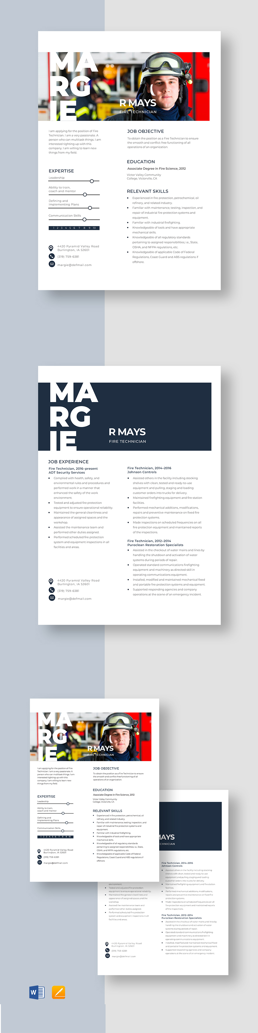 Fire Protection Engineer Resume Template - Word, Apple Pages | Template.net