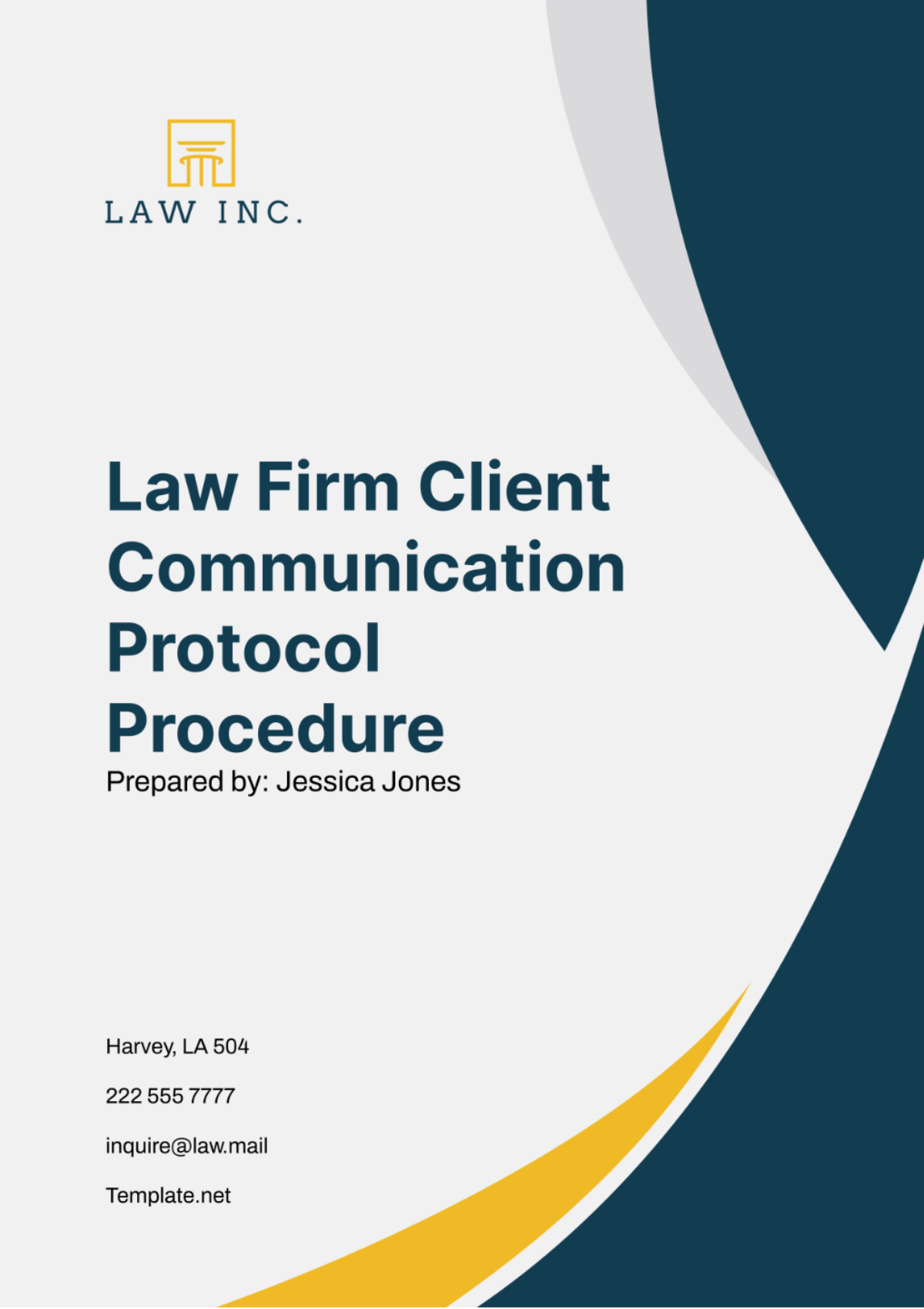 Law Firm Client Communication Protocol Procedure Template - Edit Online ...